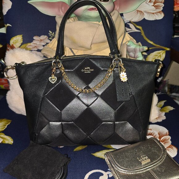 Coach | Bags | Coach Black Prairie Patchwork Satchel Coach Wallet ...